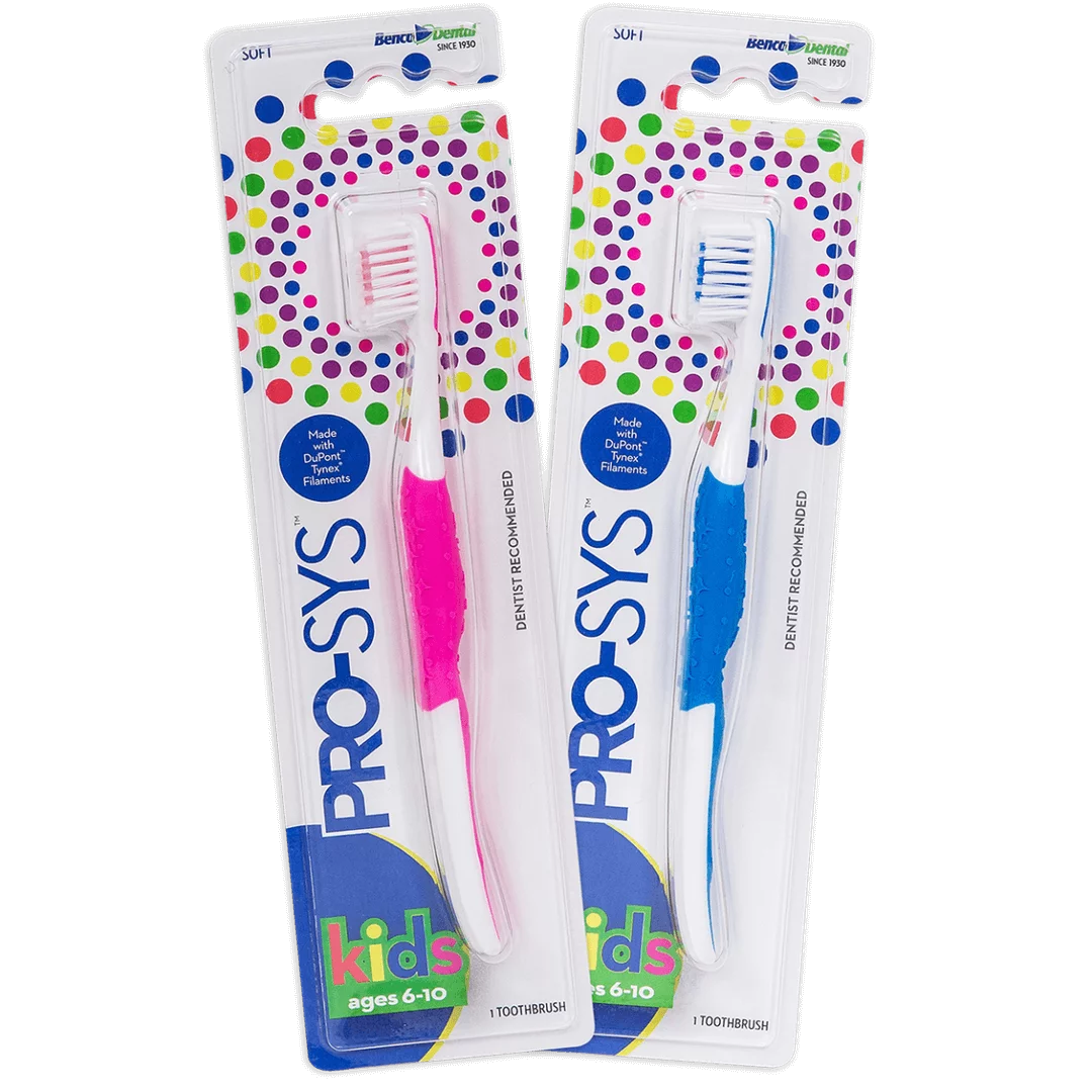 Kids Toothbrushes (Ages 6-10), BPA-Free | PRO-SYS